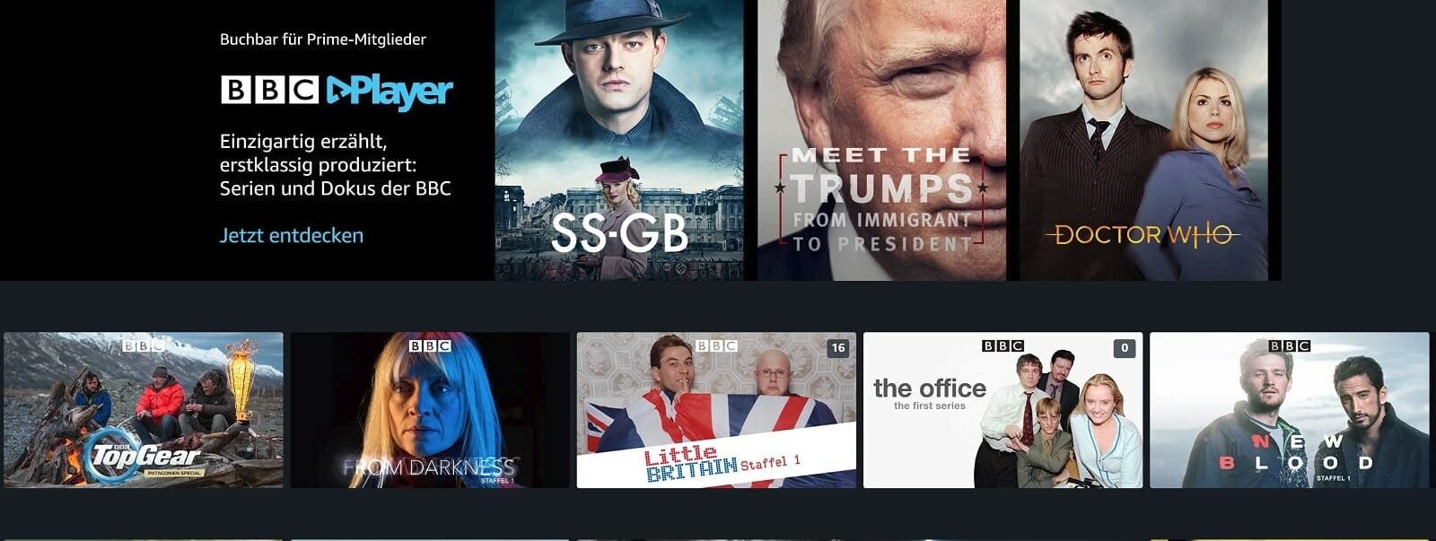 BBC Player stößt zu den Amazon Prime Video Channels - 4K Filme