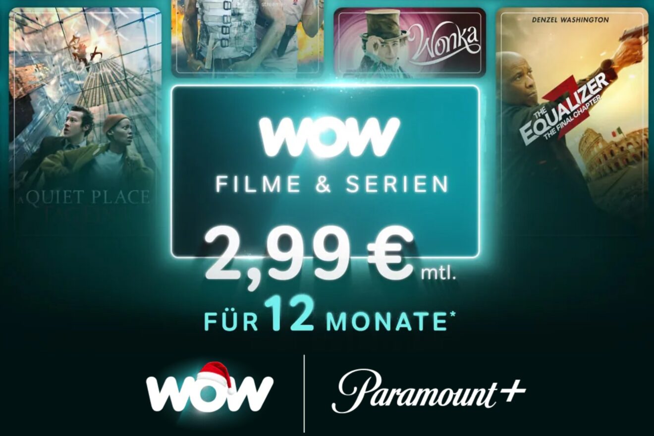 WOW Filme & Serien plus Paramount+ ein Jahr für nur 2,99 Euro im Monat - 4K Filme