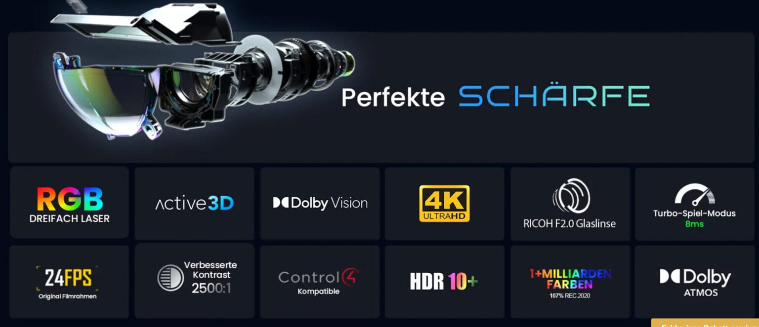 Bis zu 40 Prozent Rabatt auf LTV-3000 Pro UST-4K-Laser-Beamer von AWOL ...
